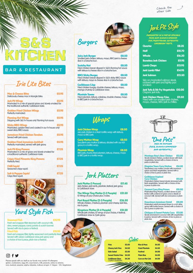 Main Menu - S&S Kitchen